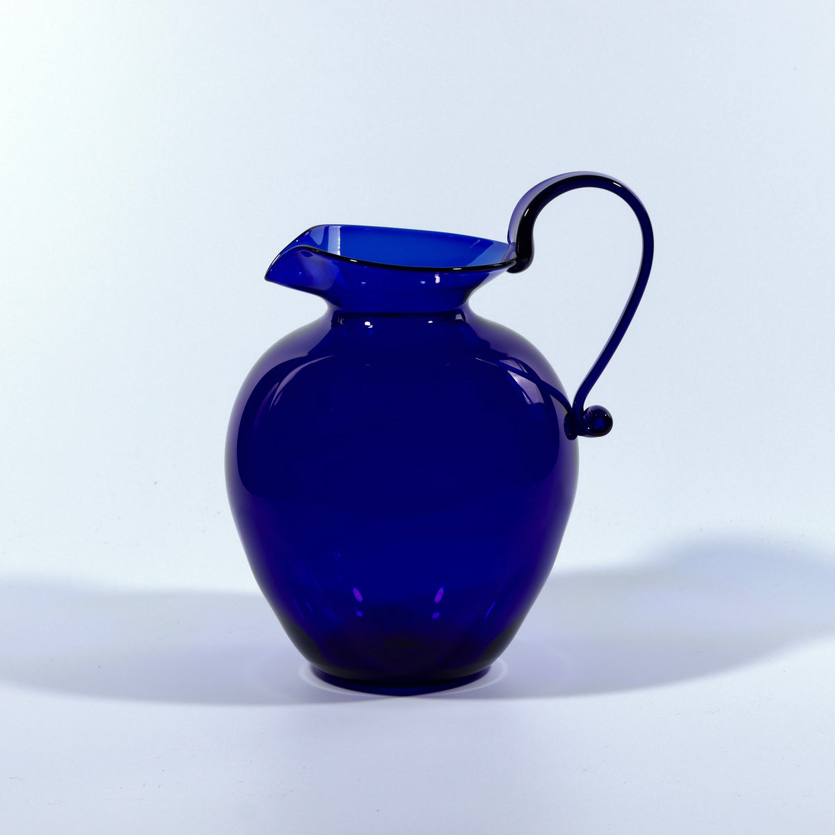 Medium Round Blue Glass Jug | Handmade by Original Bristol Blue Glass ...