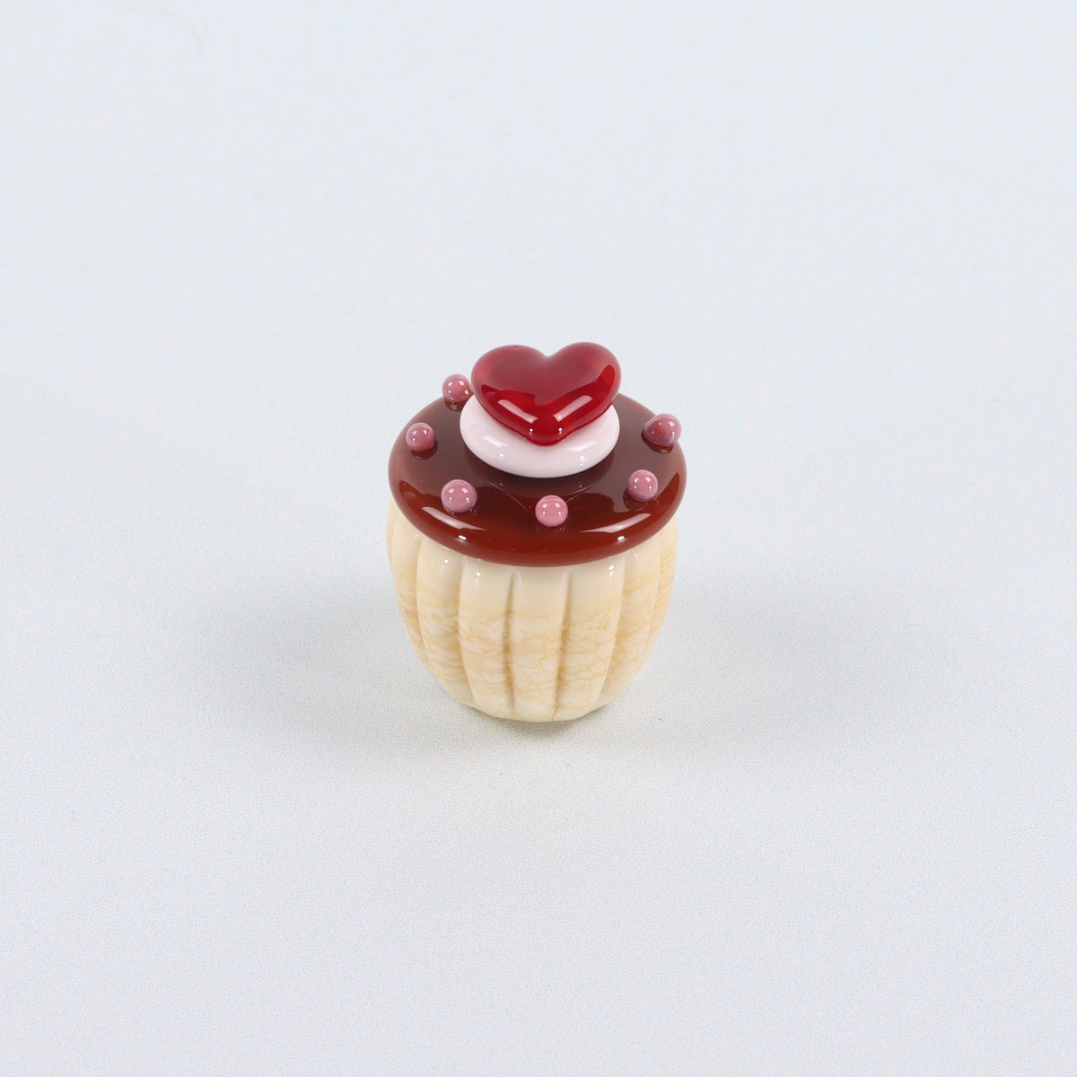 The Chocolate Heart Topper Dinky Cupcake Glass Sculpture | by Original ...