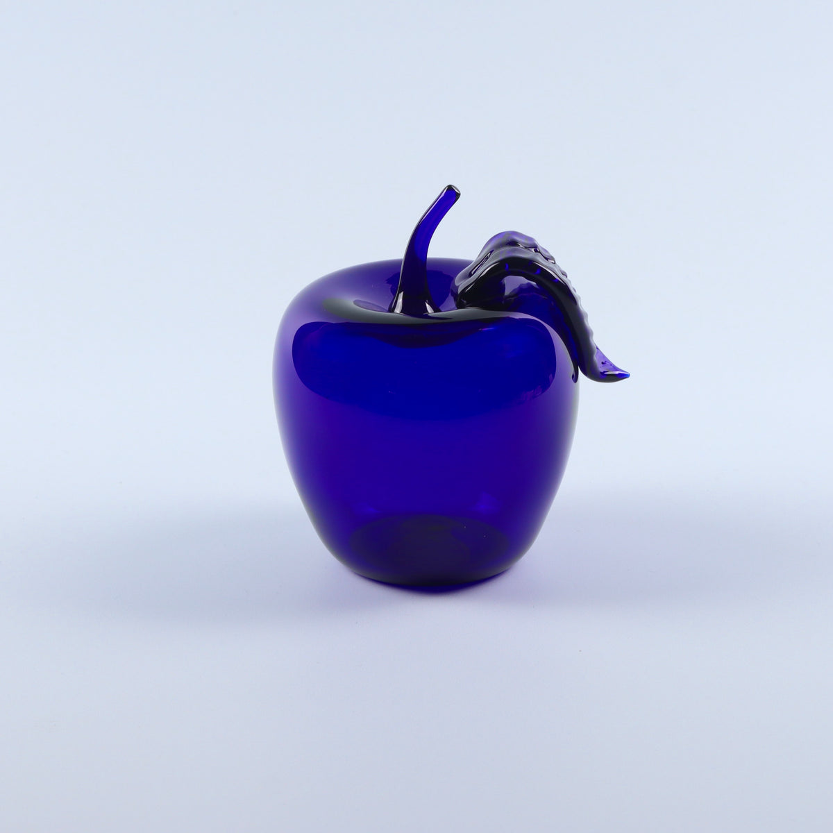 Blue Glass Apple Sculpture | Handmade by Original Bristol Blue Glass ...