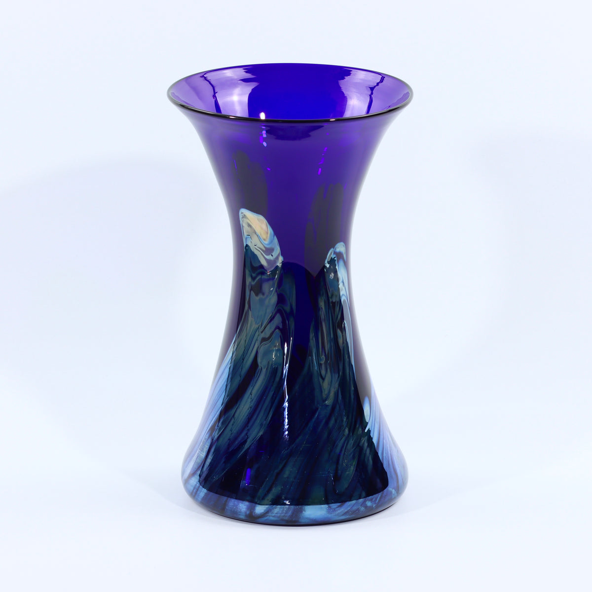 Medium "Aurora" Blue Glass Lily Vase | by Original Bristol Blue Glass ...
