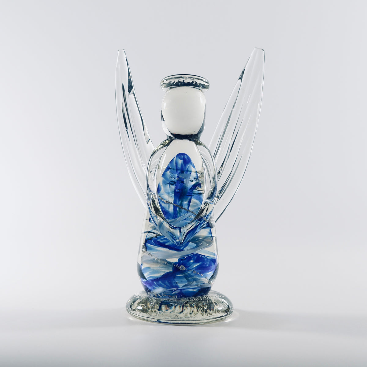 Cremation Memorial Angel | Handmade by Original Bristol Blue Glass ...