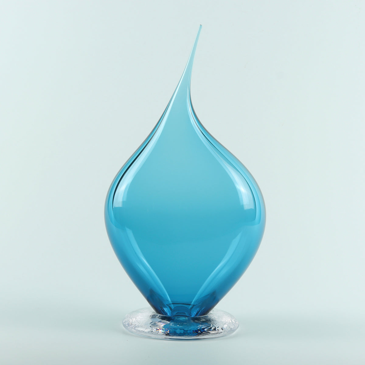 Large Blue Glass Flame Sculpture | by Original Bristol Blue Glass – The ...