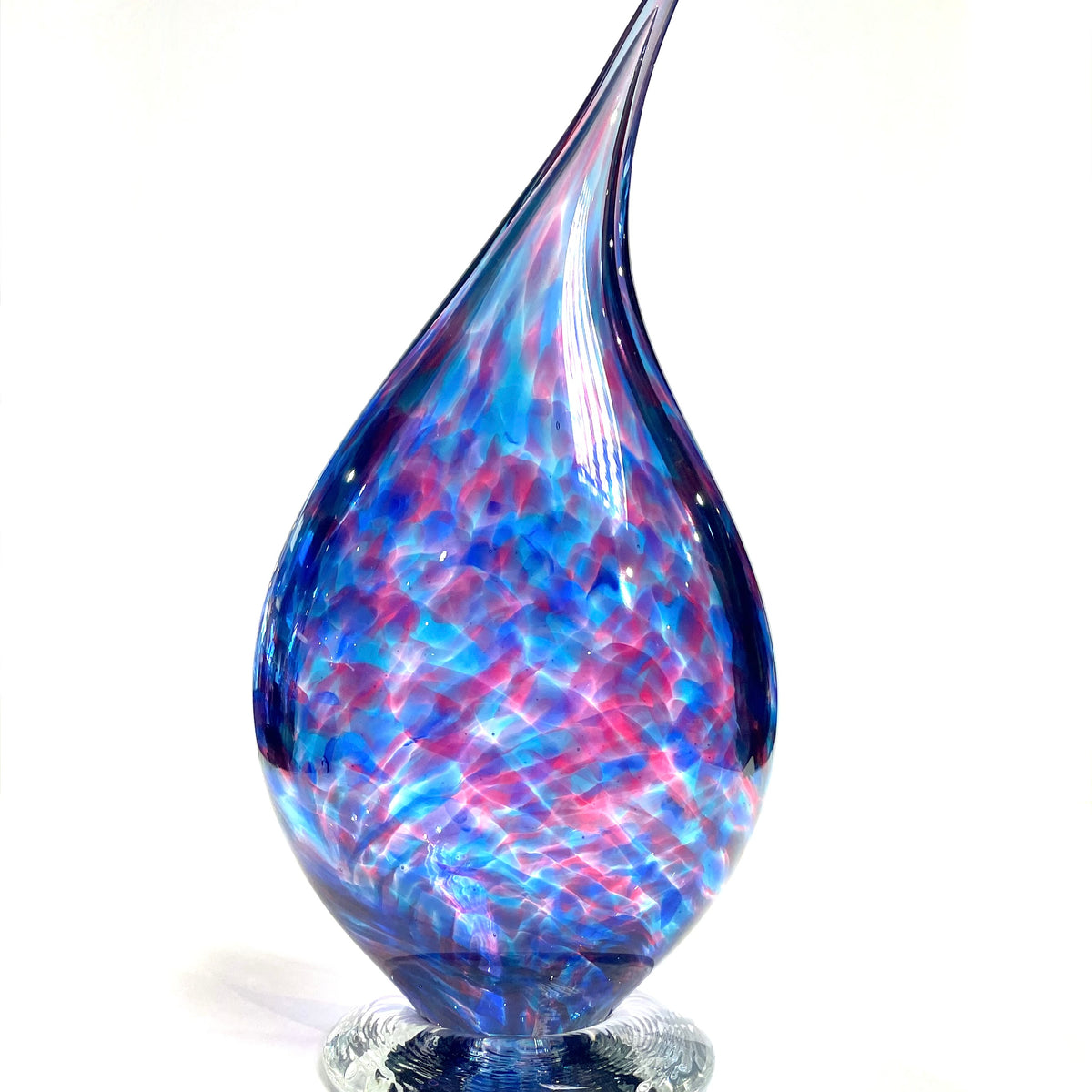 Large Blue Glass Flame Sculpture | by Original Bristol Blue Glass – The ...
