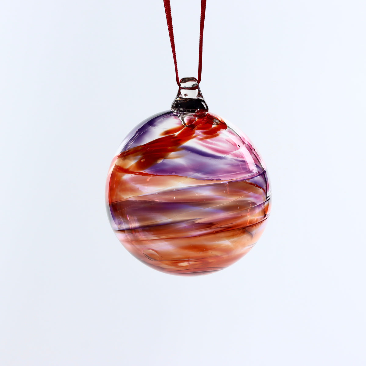 Raspberry Ripple 'Baublicious' Glass Bauble| by Original Bristol Blue ...