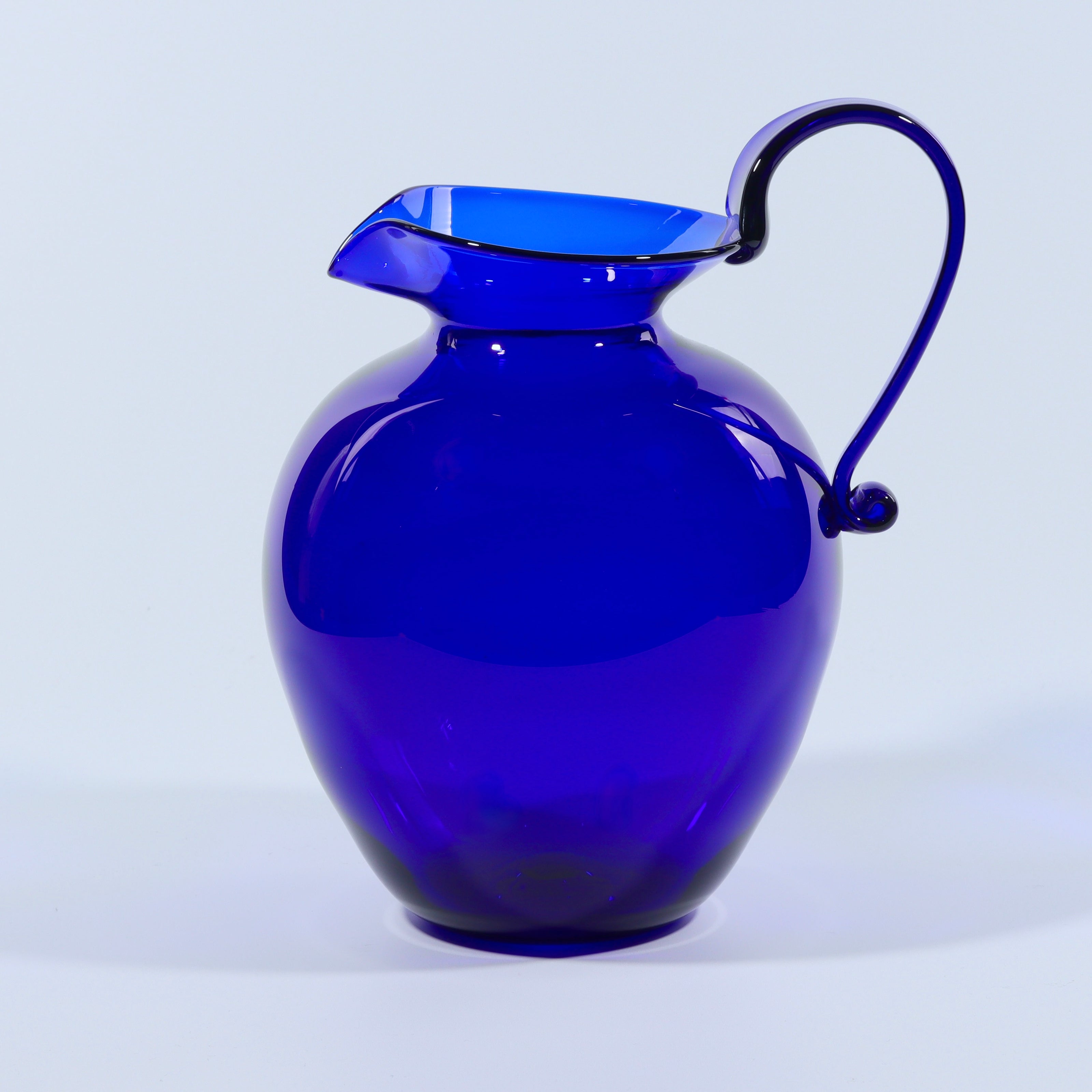 Large Round Blue Glass Jug | Handmade by Original Bristol Blue Glass ...