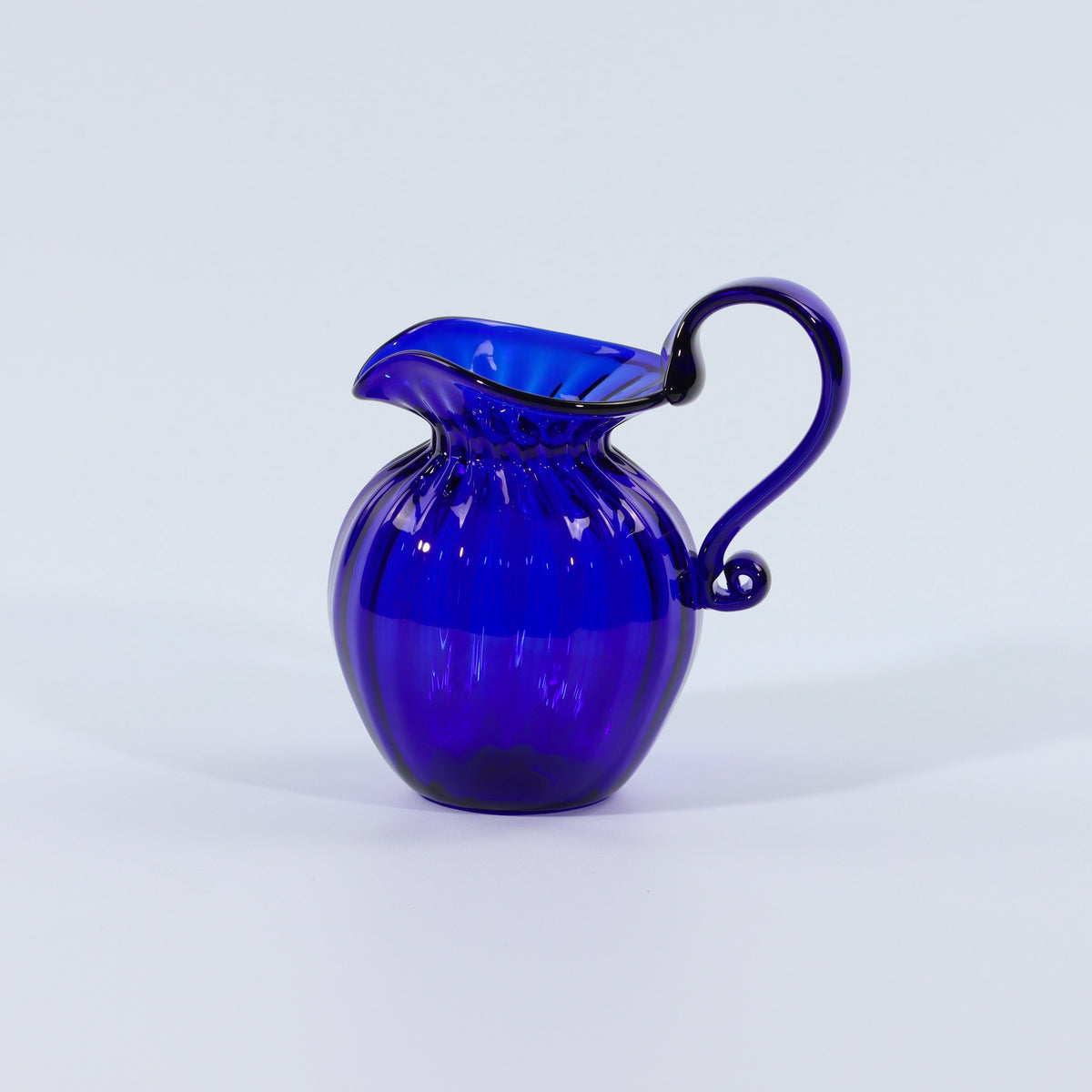 Small Round Optic Blue Glass Jug | by Original Bristol Blue Glass – The ...