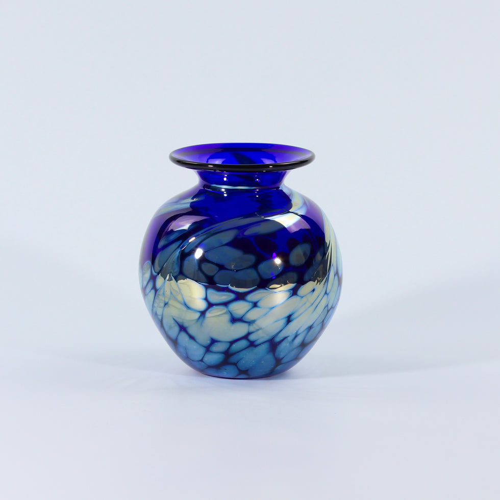 Tall Blue Glass Centre Bowl | Handmade by Original Bristol Blue Glass ...