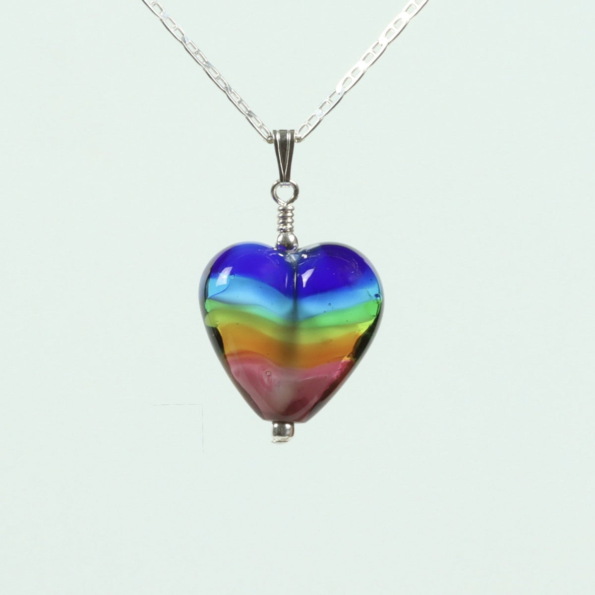 Children's Hospital Charity Rainbow Glass Heart Pendant | Original ...