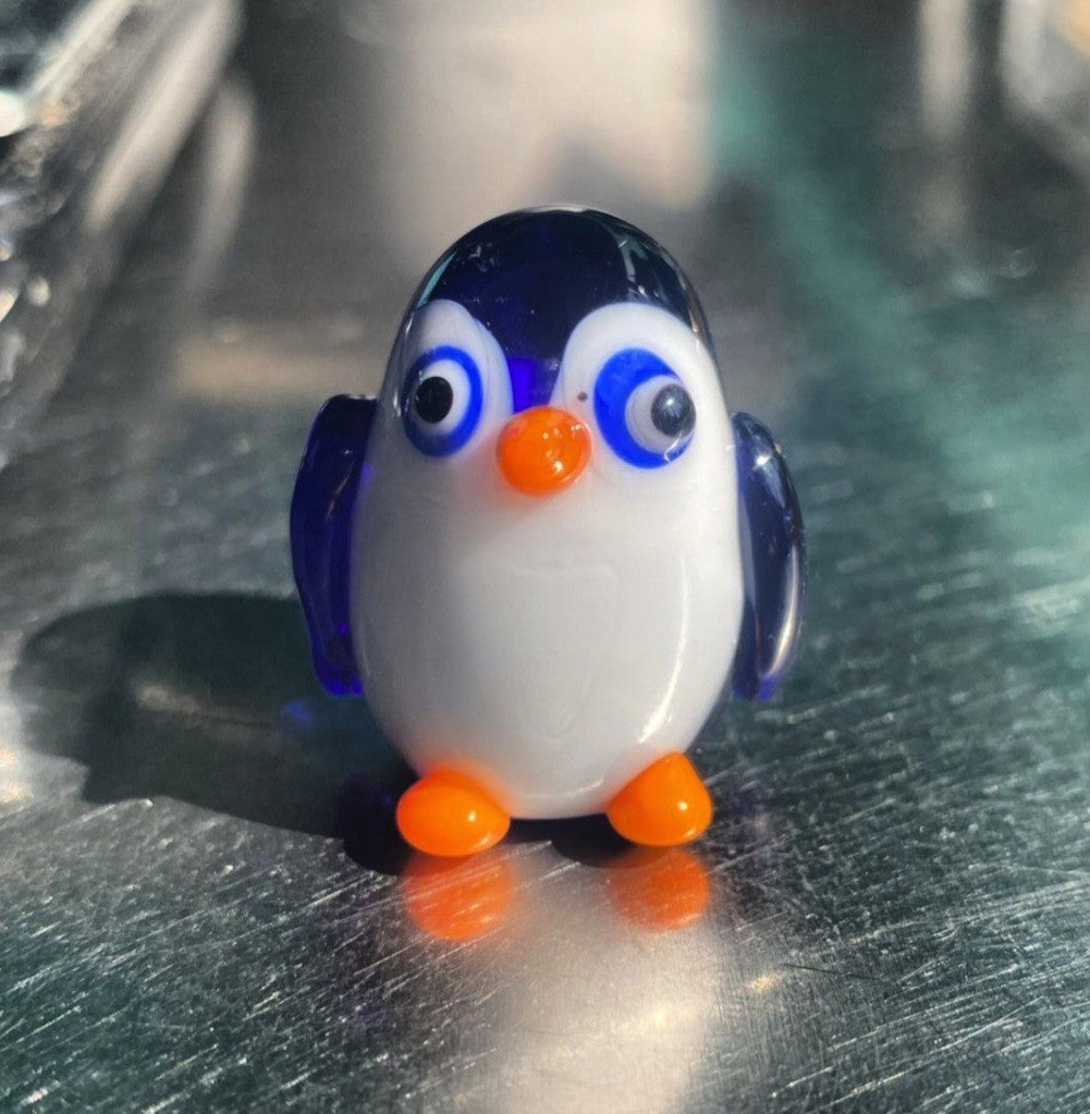Dinky Penguin Glass Sculpture| by Original Bristol Blue Glass – The ...