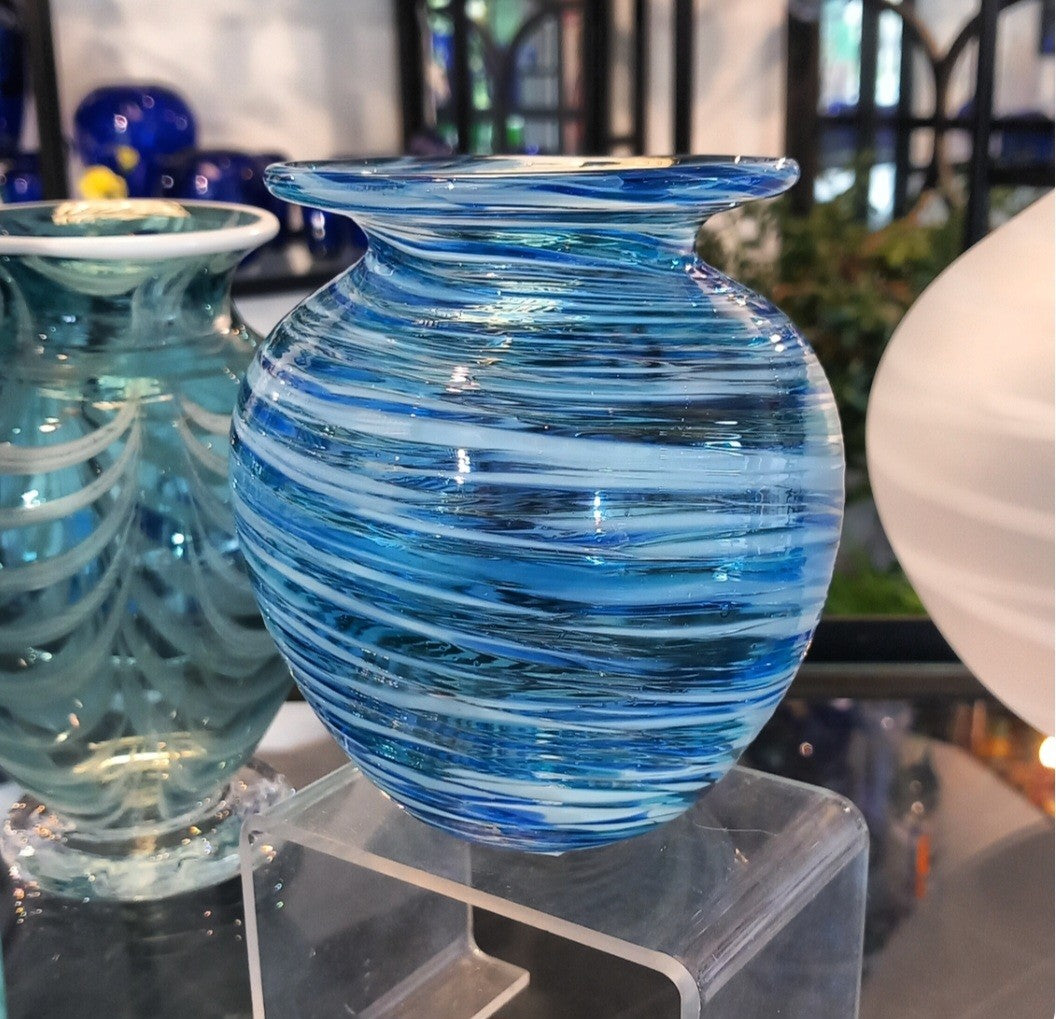 The 'Wisdom' Multi-Coloured Spiral Glass Vase | Handmade by Original ...