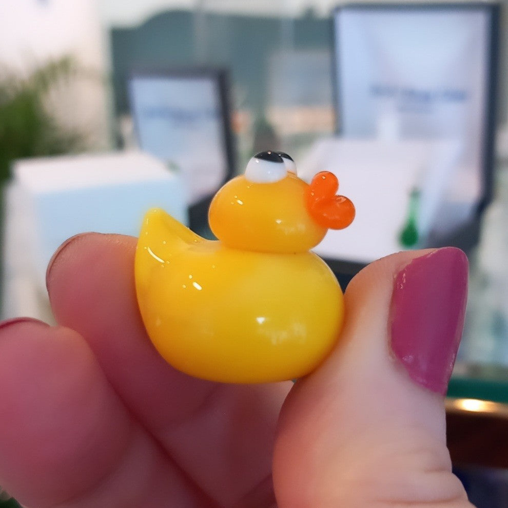Dinky Yellow Rubber Ducky Sculpture | by Original Bristol Blue Glass ...