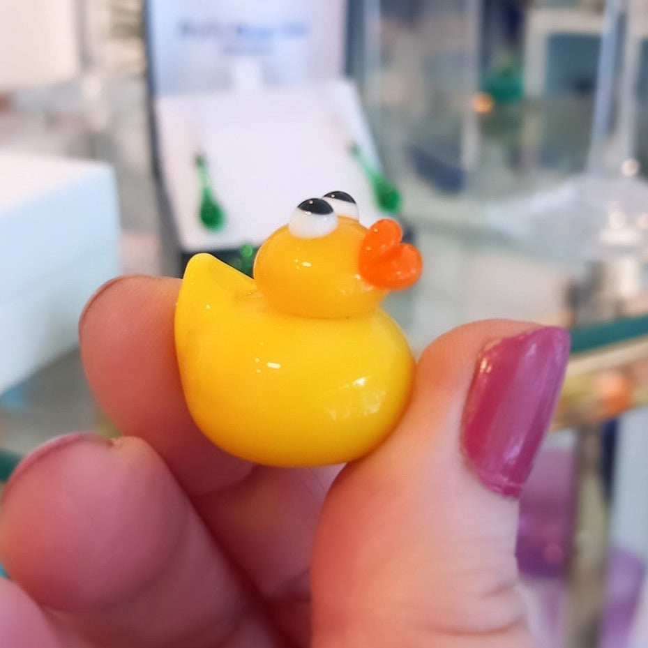Dinky Yellow Rubber Ducky Sculpture | by Original Bristol Blue Glass ...