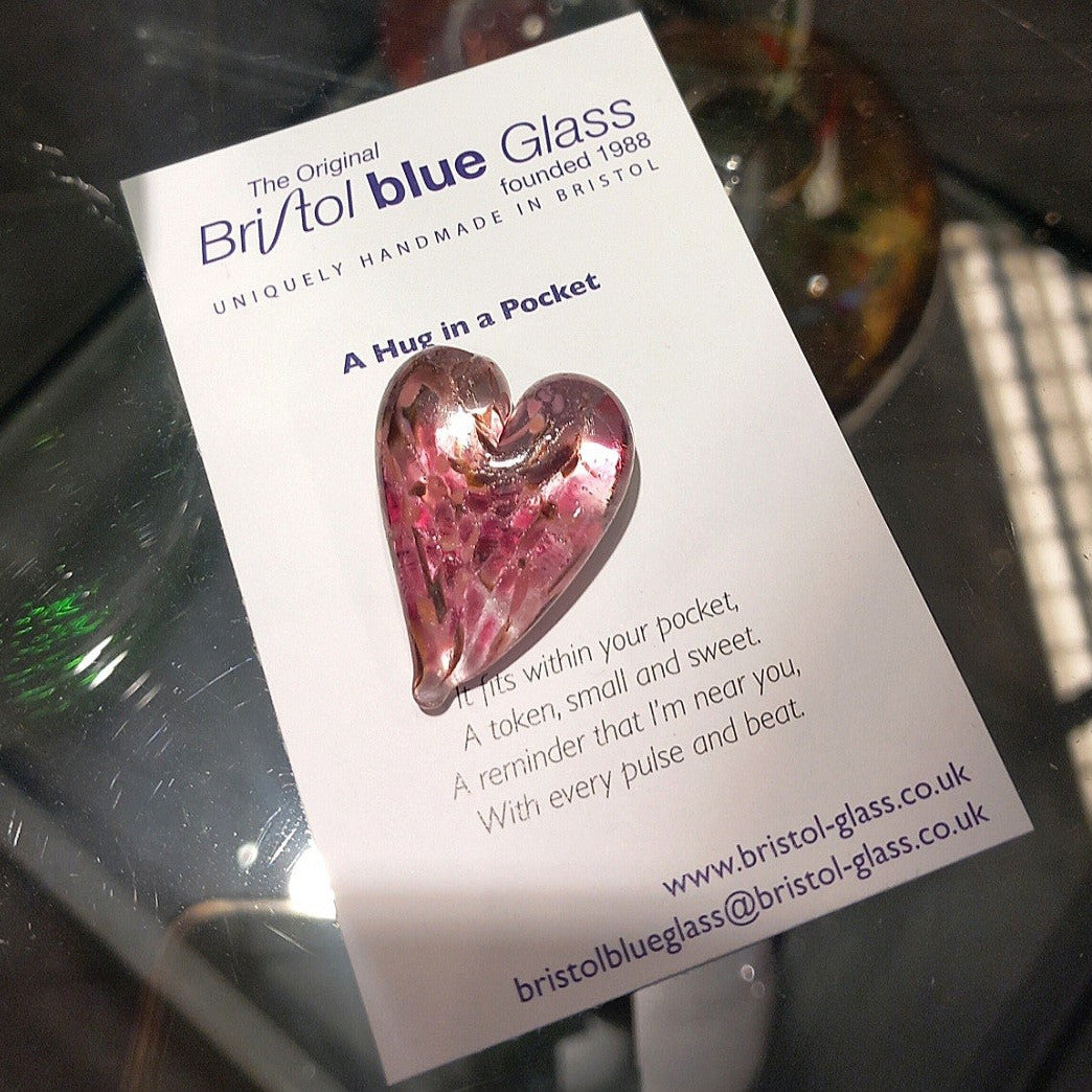A Hug in a Pocket - Love Glass Heart | by Original Bristol Blue Glass ...