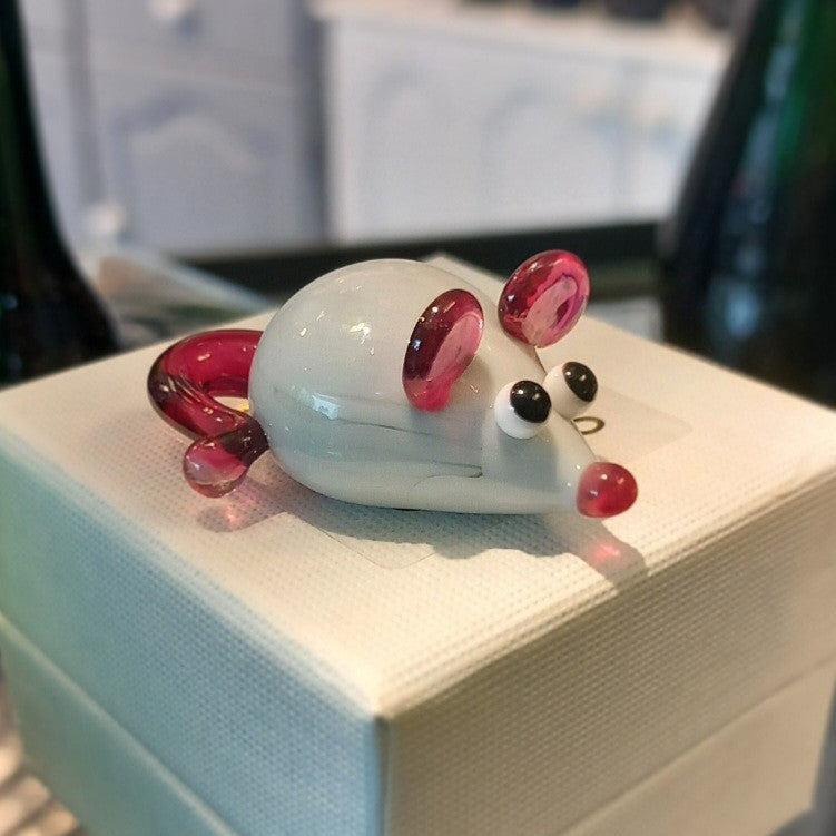 Dinky Mouse Glass Sculpture| by Original Bristol Blue Glass – The ...